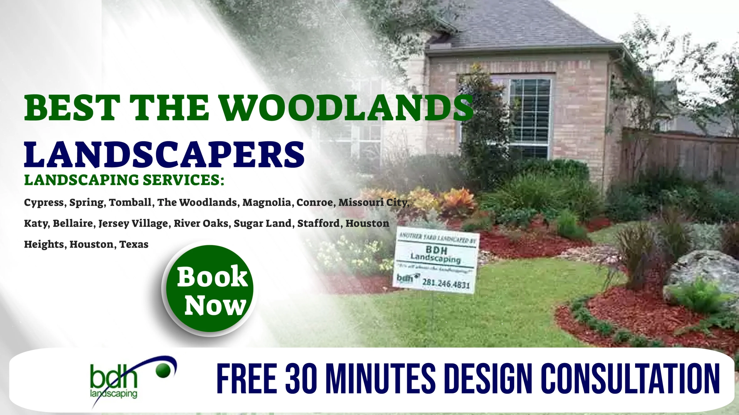 Top 3 Best the Woodlands Landscapers- BDH landscaping